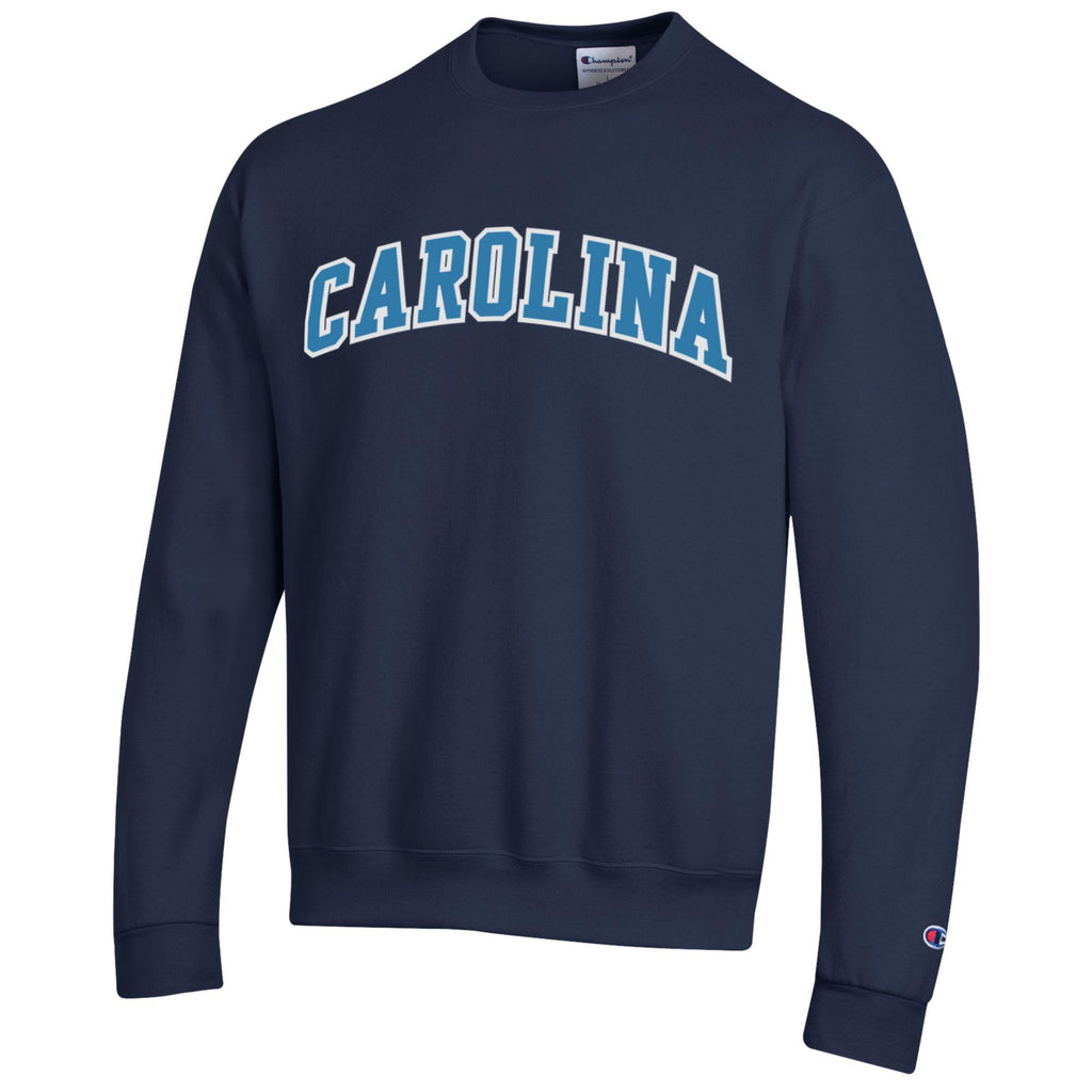 Champion UNC Carolina Applique Champion PB Crewneck - Navy ...