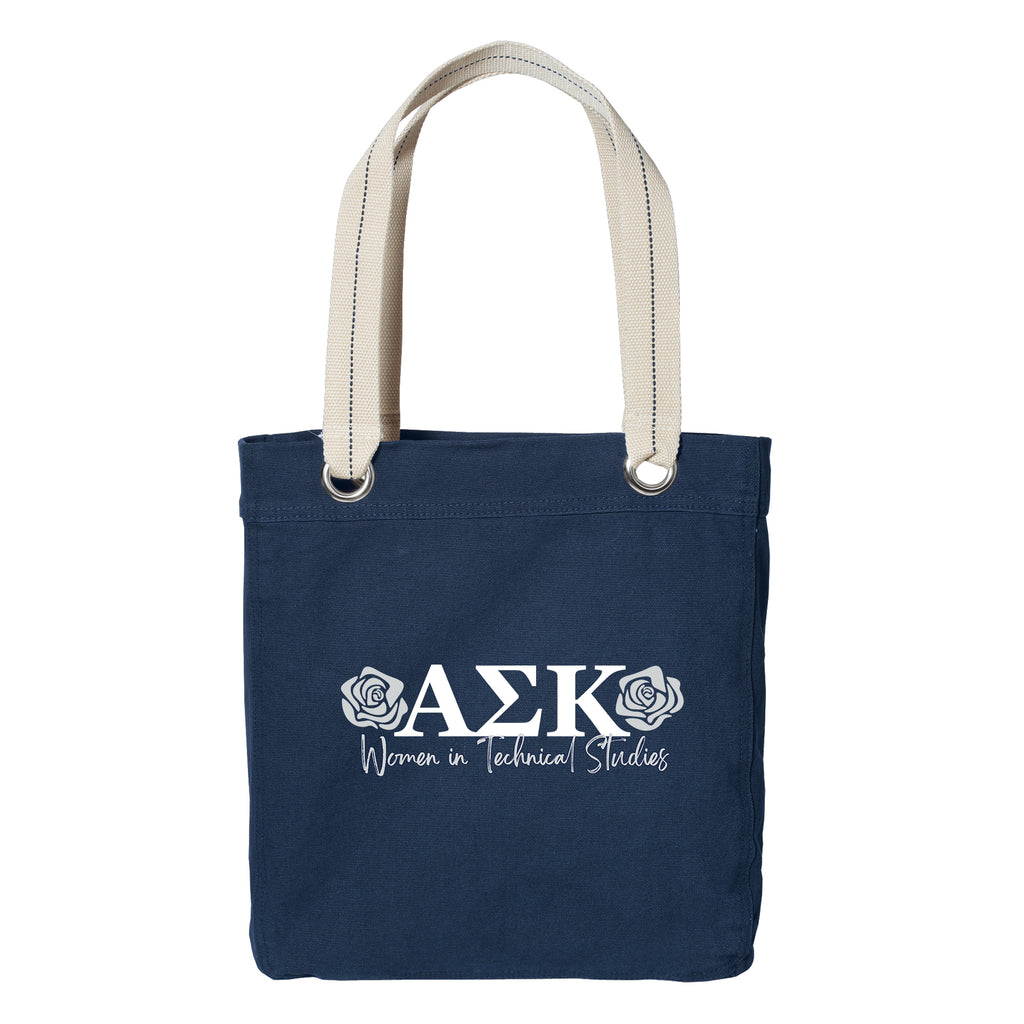 Alpha Sigma Kappa Greek Logo Allie Tote - Navy – Underground Printing