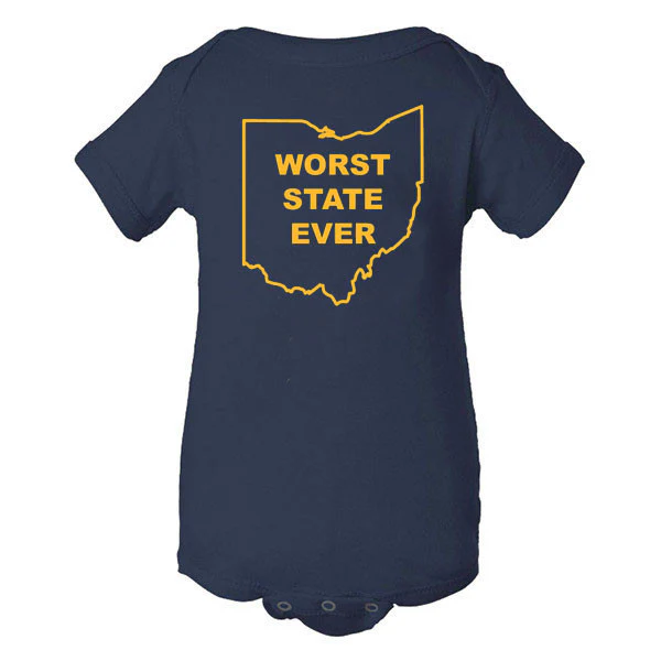 Worst State Ever OH Infant - Navy – Underground Printing