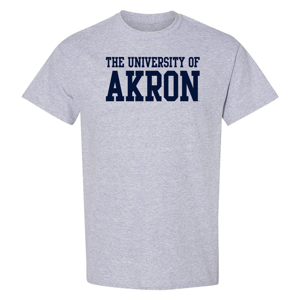 Akron Zips Basic Block T Shirt - Sport Grey – Underground Printing
