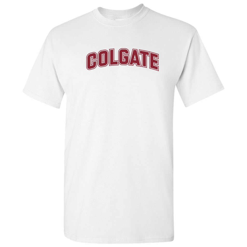 Colgate University Raiders Arch Logo Short Sleeve T Shirt - White ...