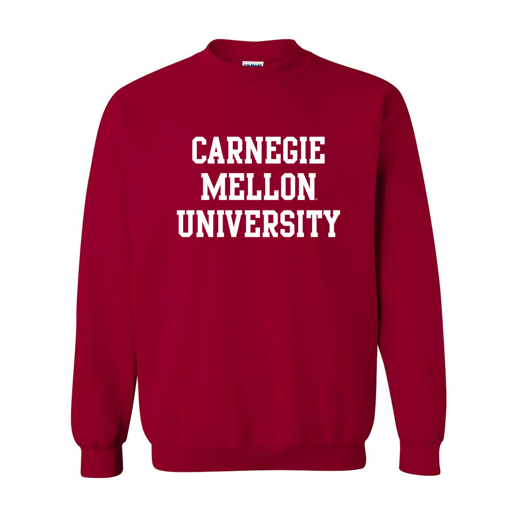 Carnegie Mellon University Tartans Basic Block Crewneck Sweatshirt- Ca ...
