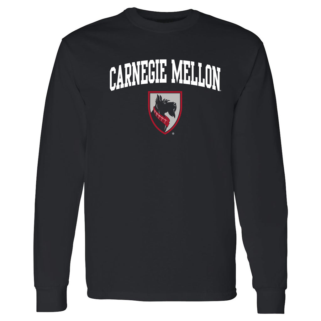 Carnegie Mellon Tartans Arch Logo Long Sleeve T Shirt - Black ...