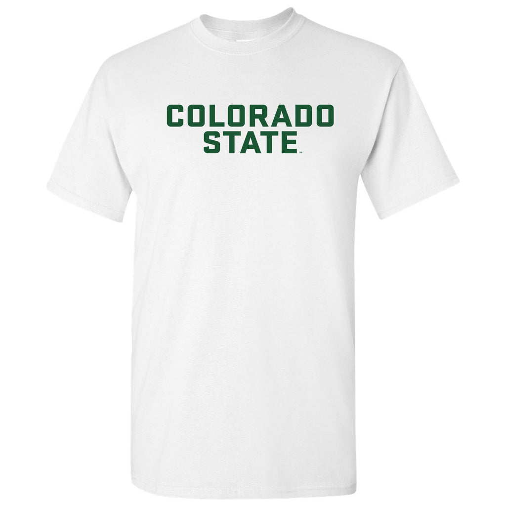 Colorado State University Rams Basic Block Short Sleeve T Shirt - Whit ...