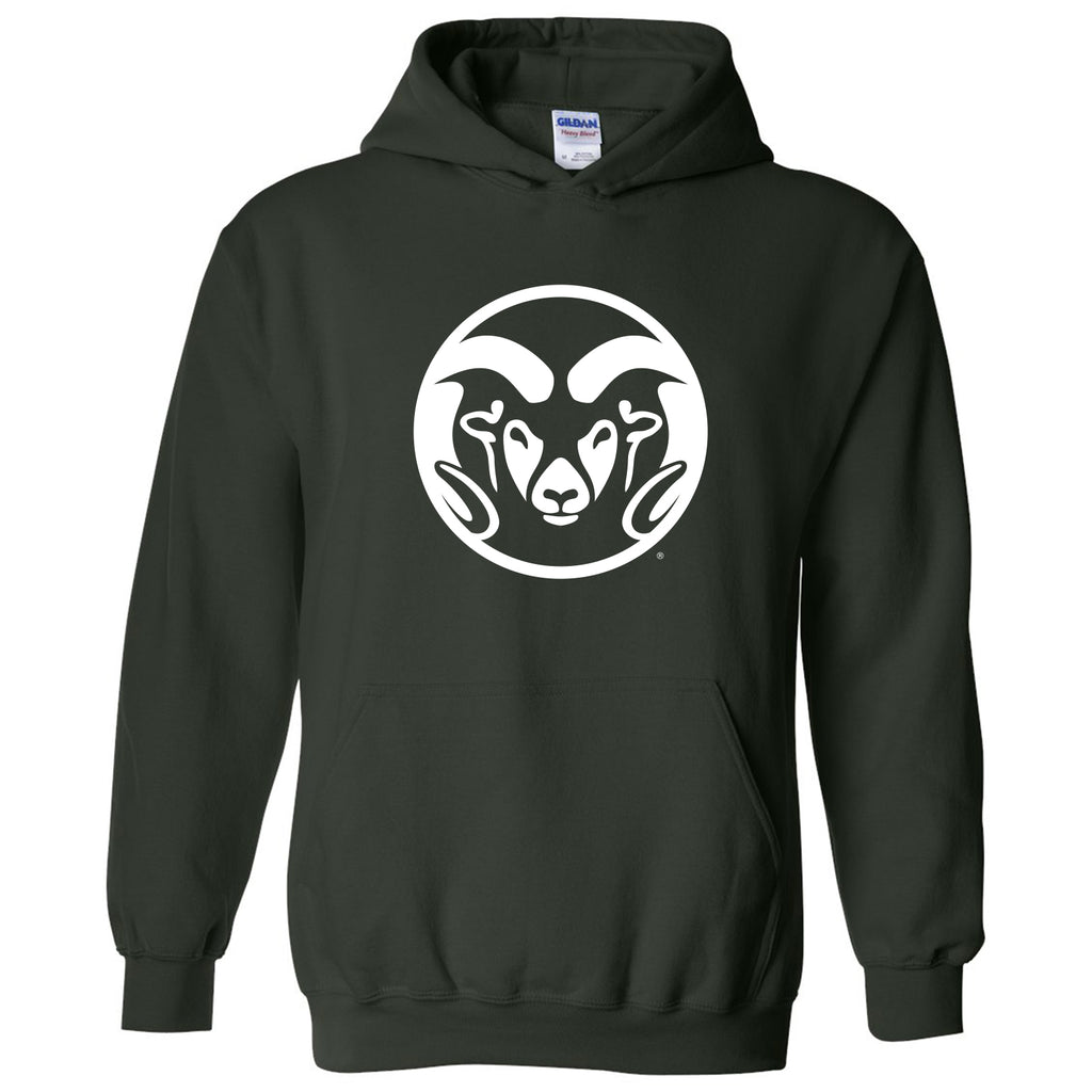 Colorado State University Rams Primary Logo Heavy Blend Hoodie - Fores ...