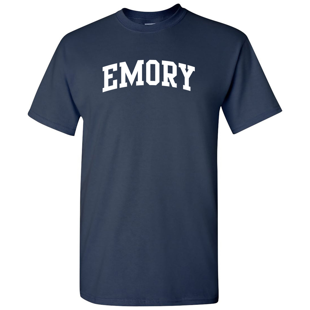 Emory University Eagles Arch Logo Short Sleeve T Shirt - Navy ...