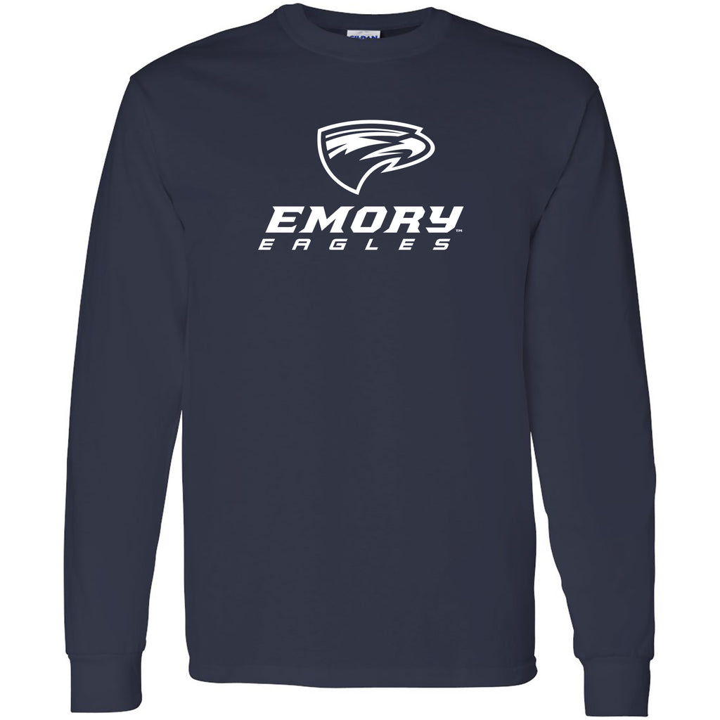 Emory University Eagles Primary Logo Long Sleeve T-Shirt - Navy ...