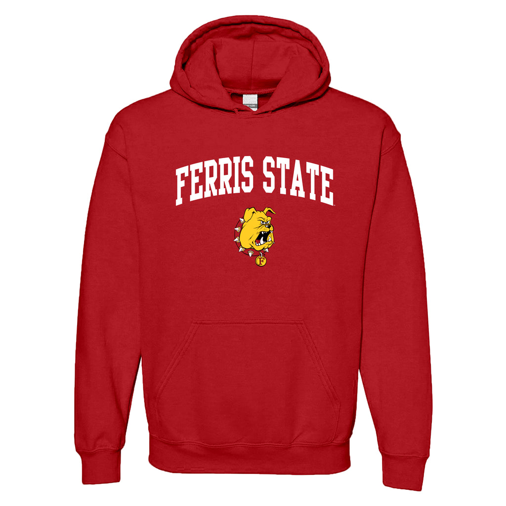 Ferris State University Bulldogs Arch Logo Hoodie - Red – Underground ...