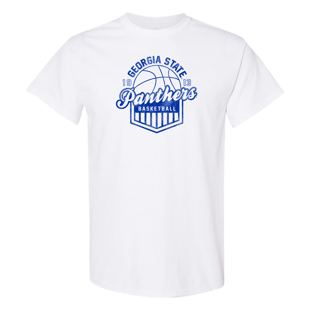 Georgia State Panthers Basketball Shield T-Shirt - White – Underground ...