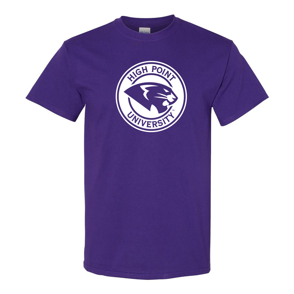 High Point University Panthers Arch Logo Short Sleeve T Shirt - Purple ...