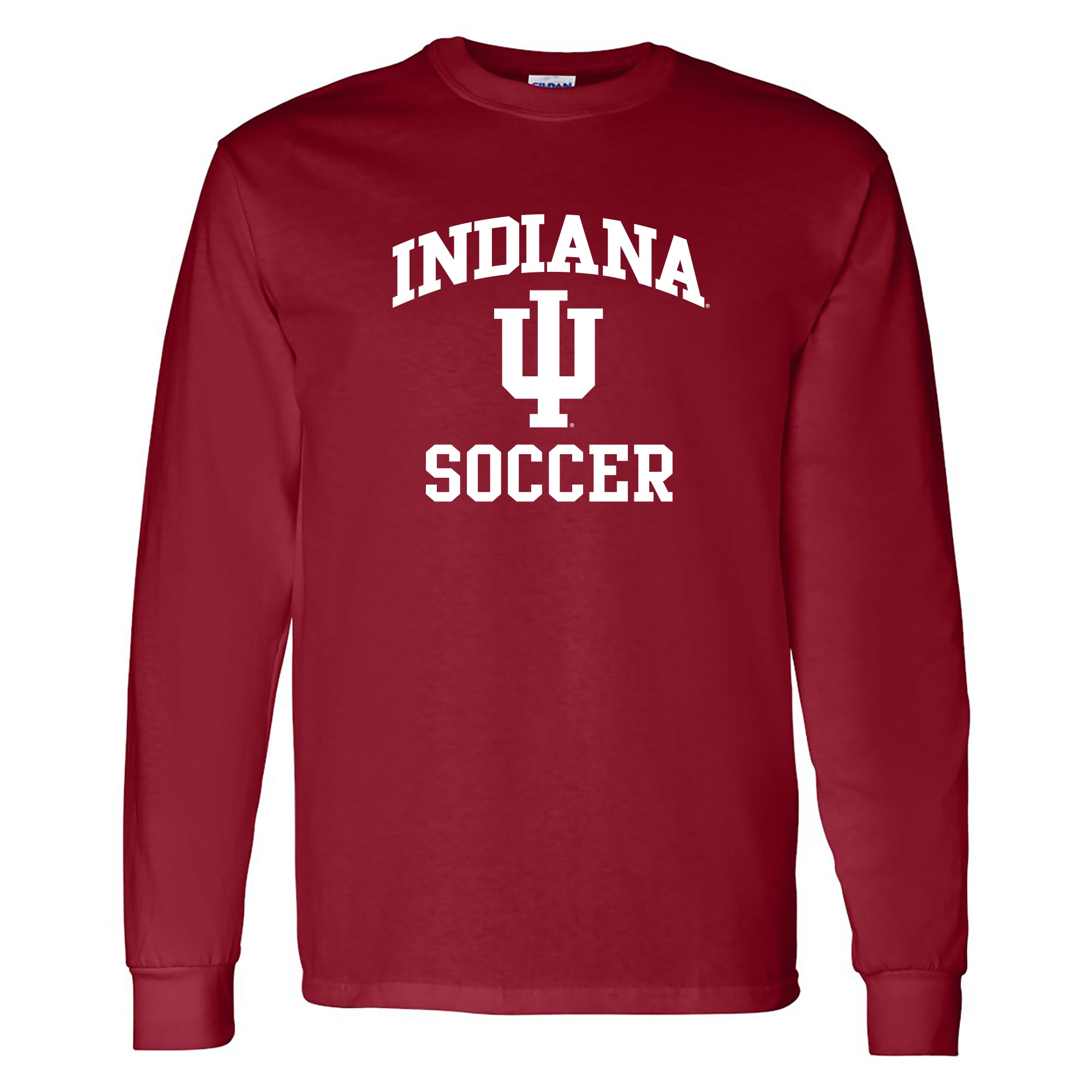 Indiana University Hoosiers Arch Logo Soccer Long Sleeve T Shirt - Car