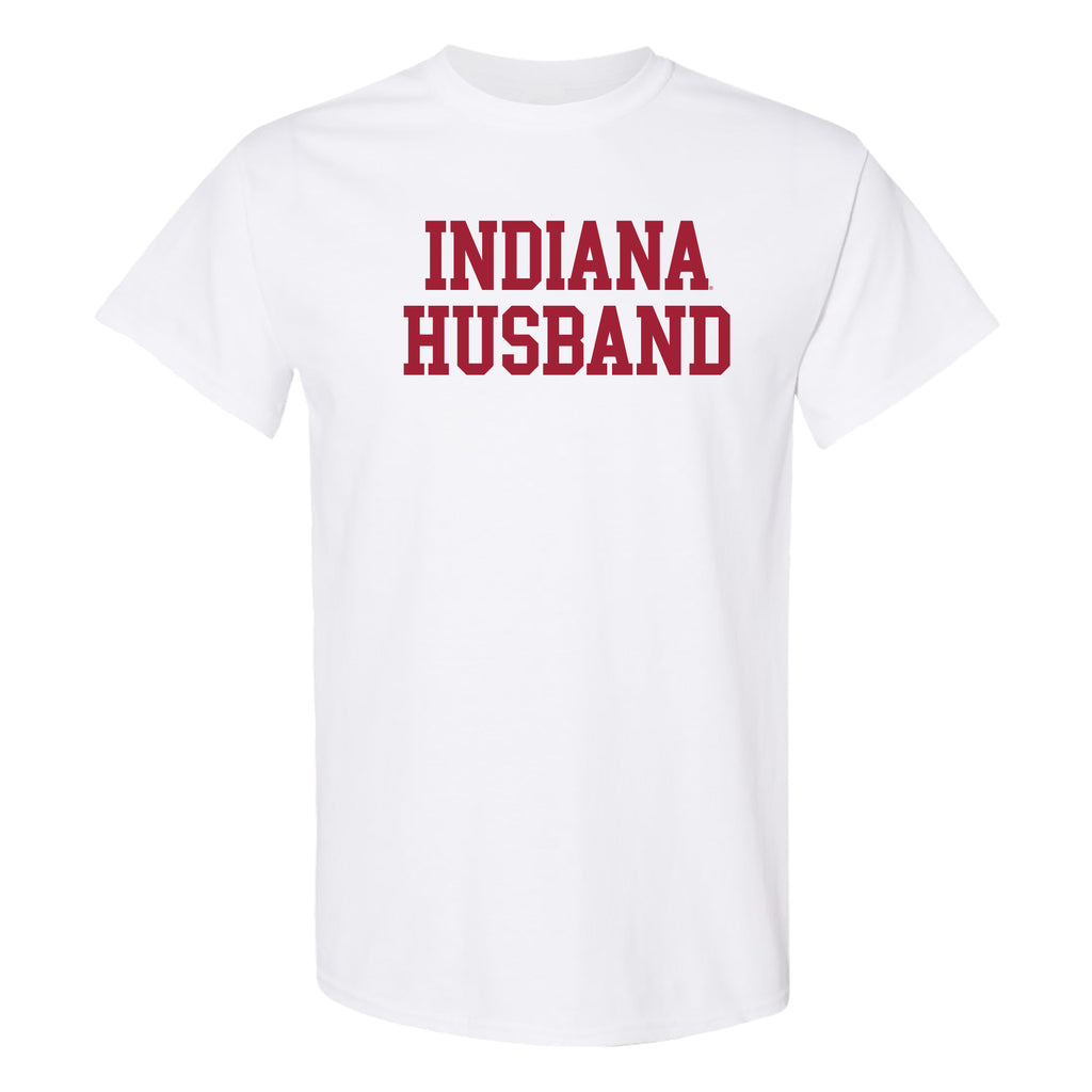 Indiana Hoosiers Basic Block Husband T Shirt - White – Underground Printing