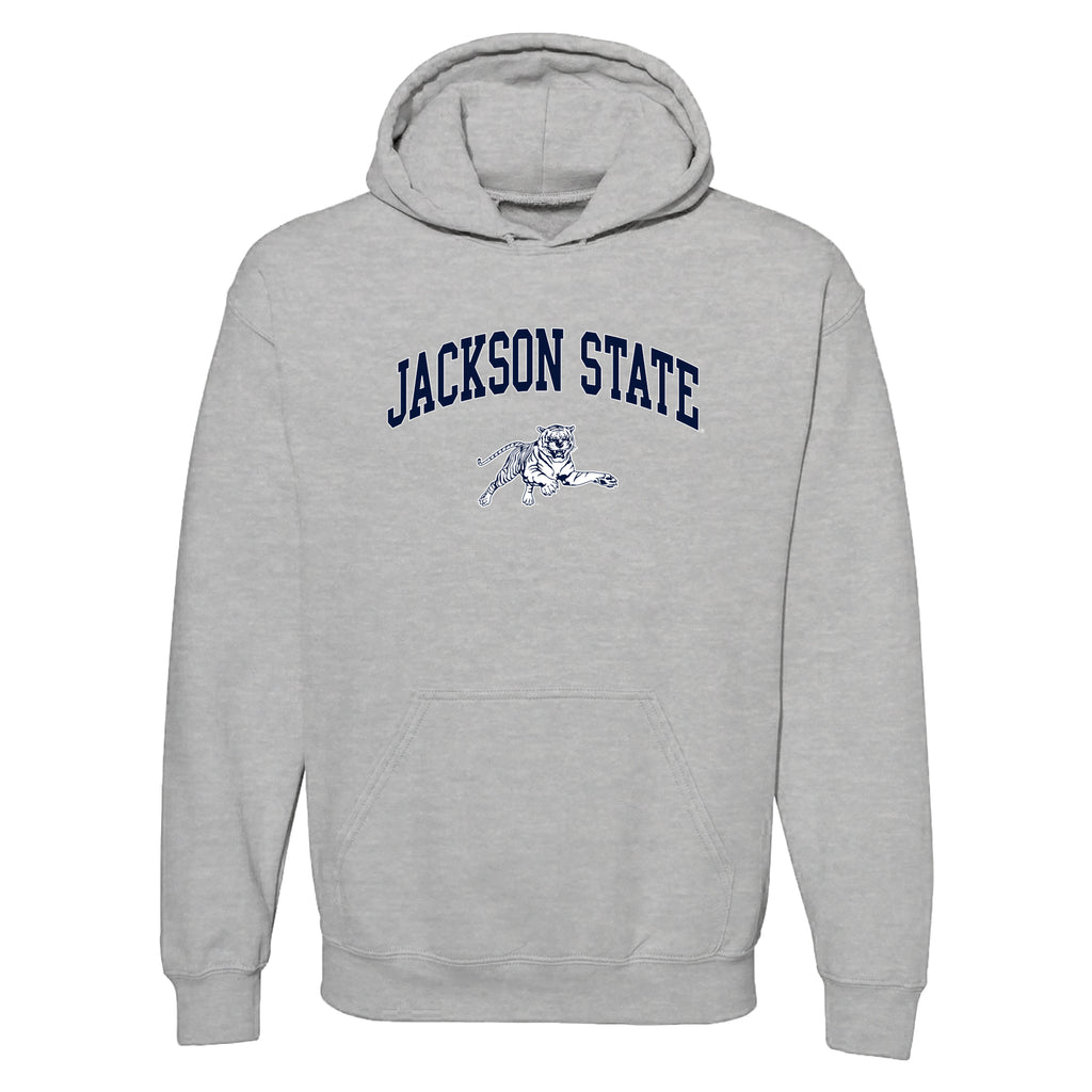 Jackson State Tigers Arch Logo Hoodie - Sport Grey – Underground Printing