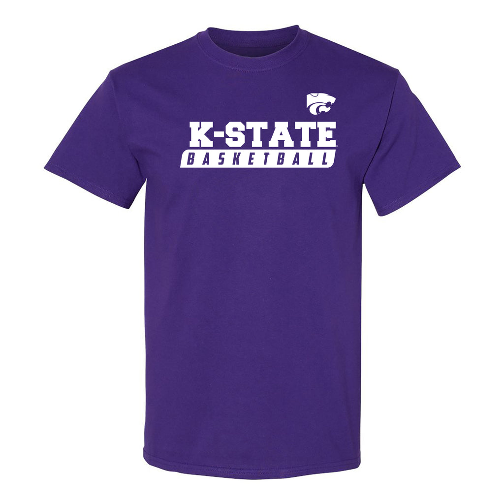 Kansas State Wildcats Basketball Slant T Shirt - Purple – Underground ...