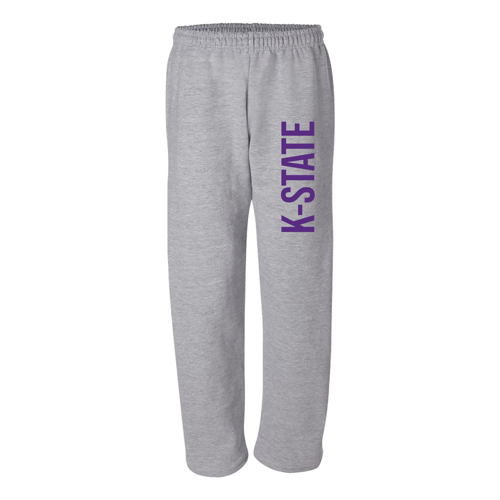Kansas State Wildcats Super Block Sweatpants - Sport Grey – Underground ...