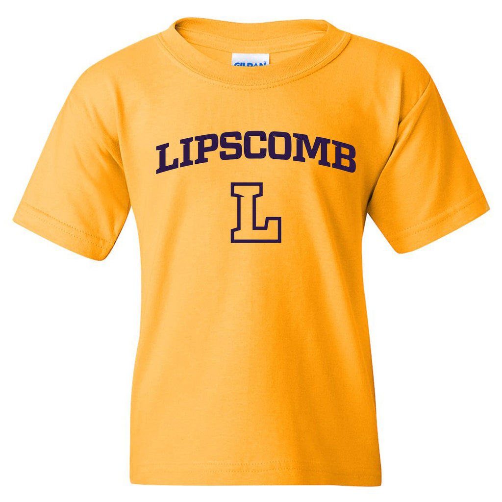 Lipscomb University Bisons Arch Logo Youth Short Sleeve T Shirt - Gold ...