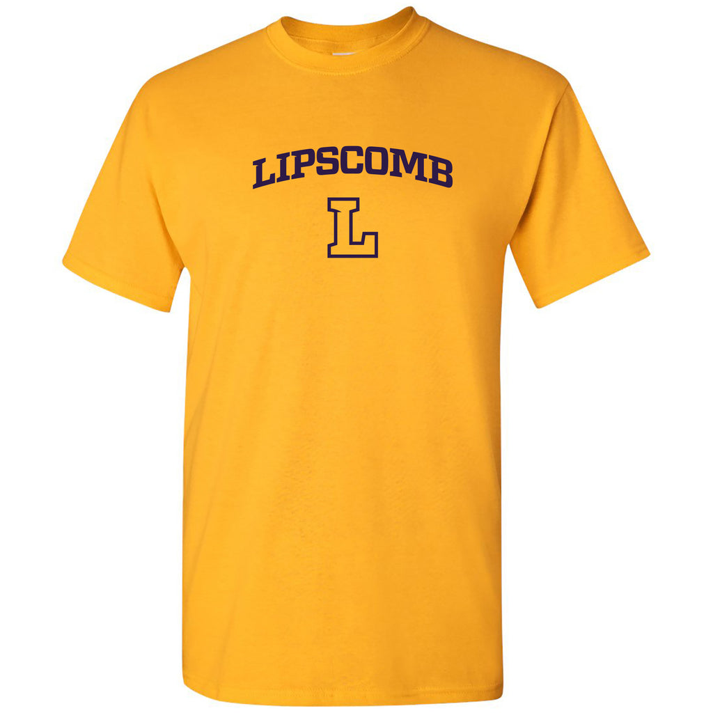 Lipscomb University Bisons Arch Logo Short Sleeve T Shirt - Gold ...