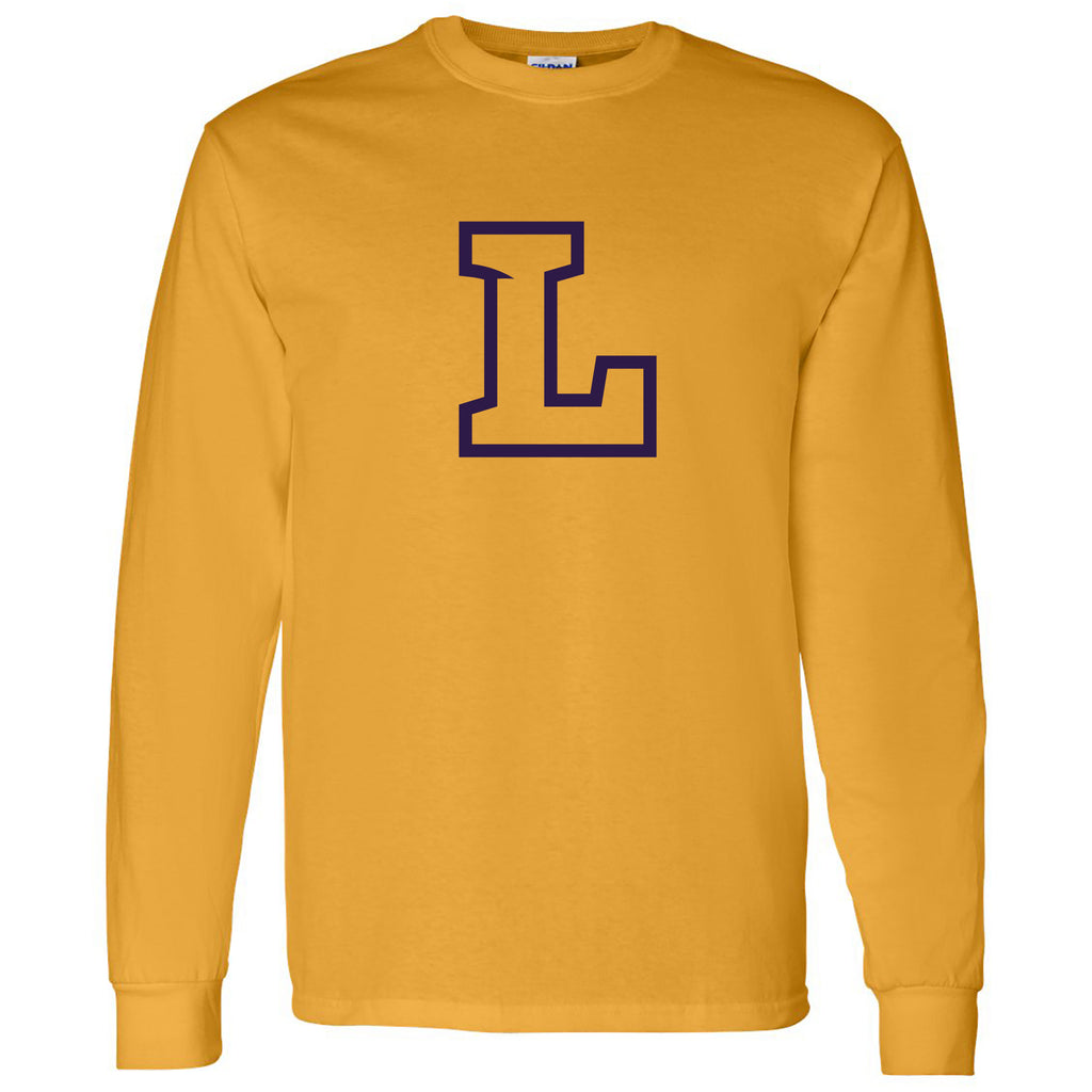 Lipscomb University Bisons Primary Logo Long Sleeve T Shirt - Gold ...