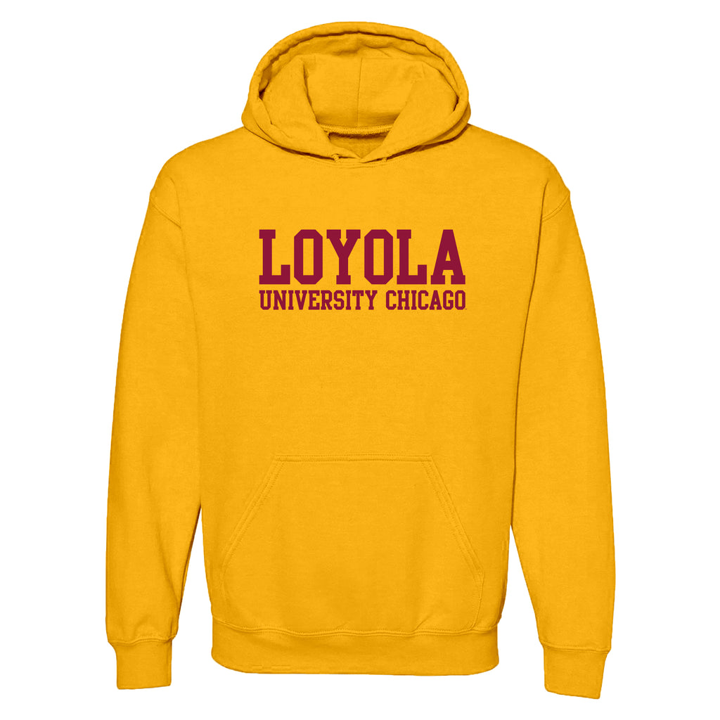 Loyola Chicago Ramblers Basic Block Hoodie - Gold – Underground Printing