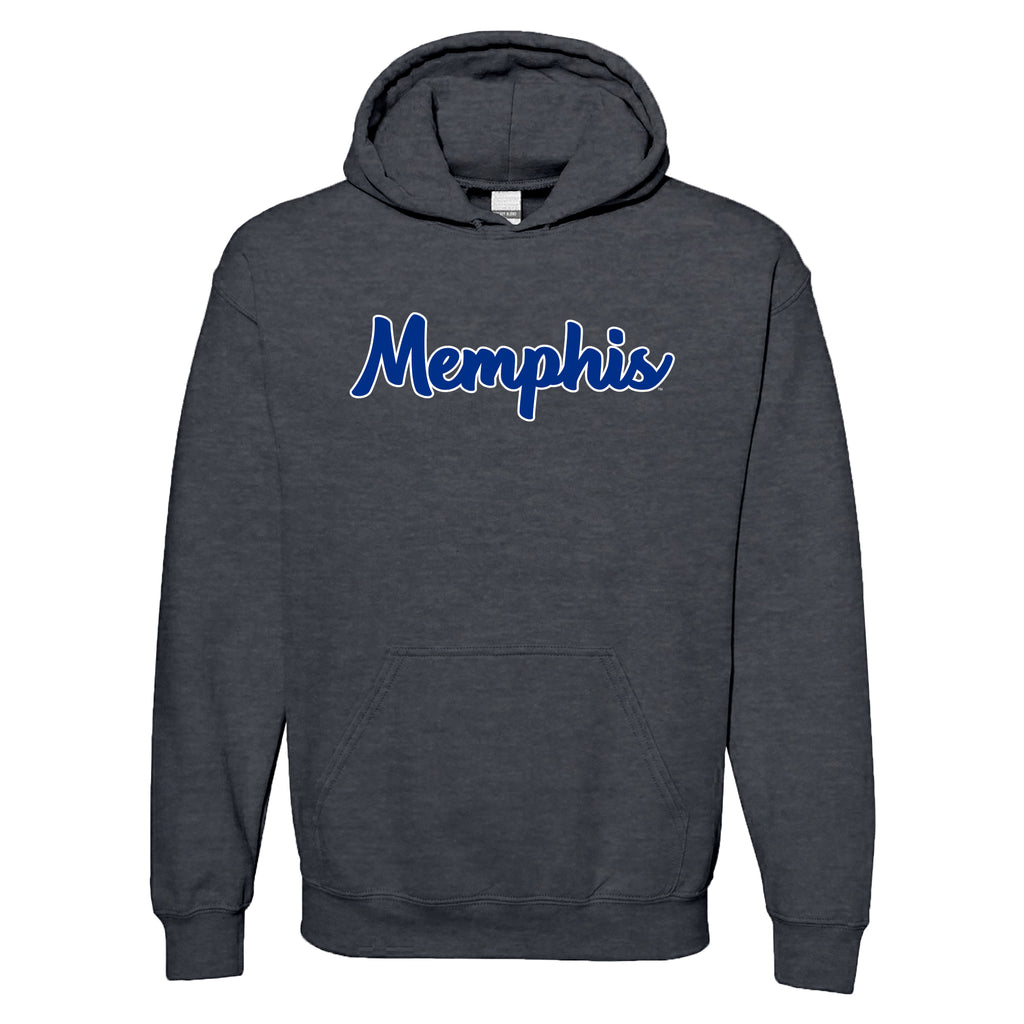 Memphis Tigers Basic Script Hoodie - Dark Heather – Underground Printing
