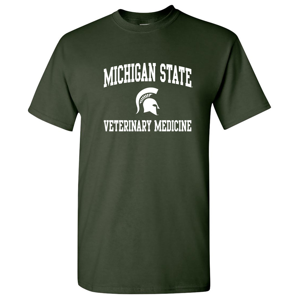 Michigan State University Spartans Arch Logo Veterinary Medicine Short ...