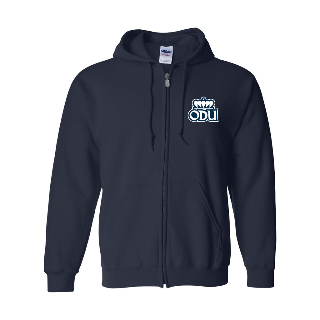 Old Dominion University Monarchs Primary Logo Full Zip Hoodie - Navy ...
