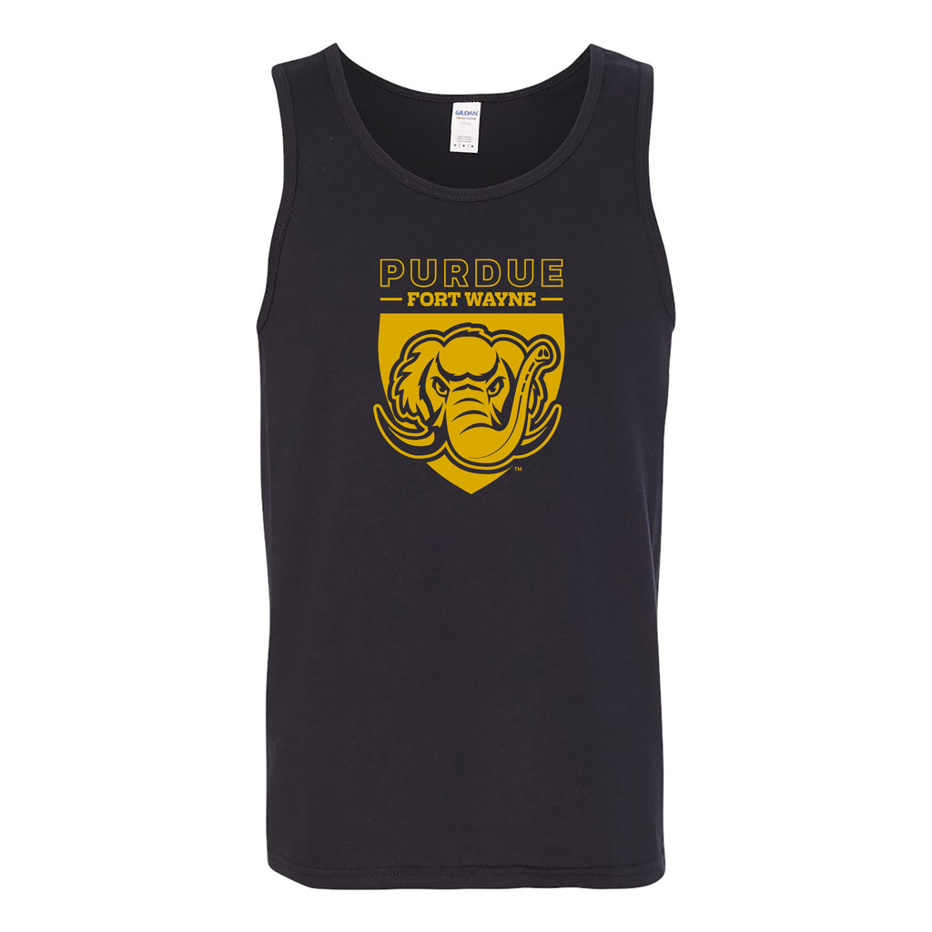 Purdue University Fort Wayne Mastodons Primary Logo Tank Top - Black ...