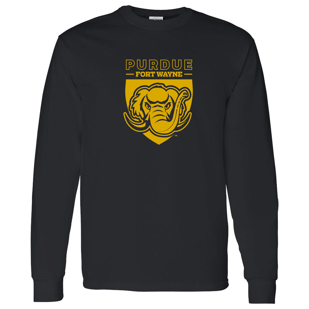 Purdue University Fort Wayne Mastodons Primary Logo Long Sleeve T Shir ...