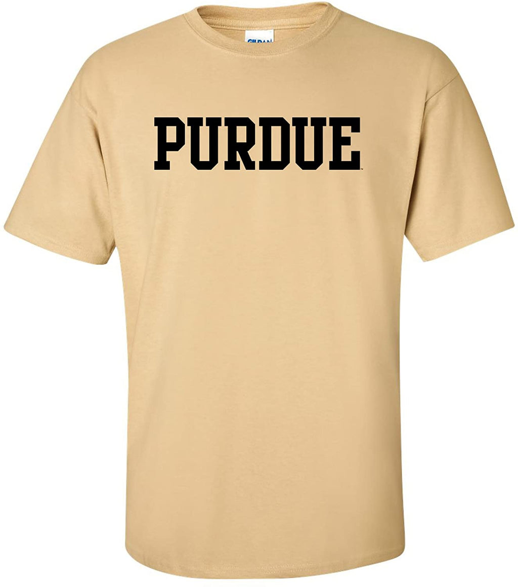 Purdue Boilermakers Basic Block T Shirt - Vegas Gold – Underground Printing