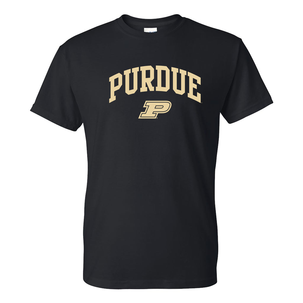Purdue University Boilermakers Arch Logo Short Sleeve T Shirt - Black ...