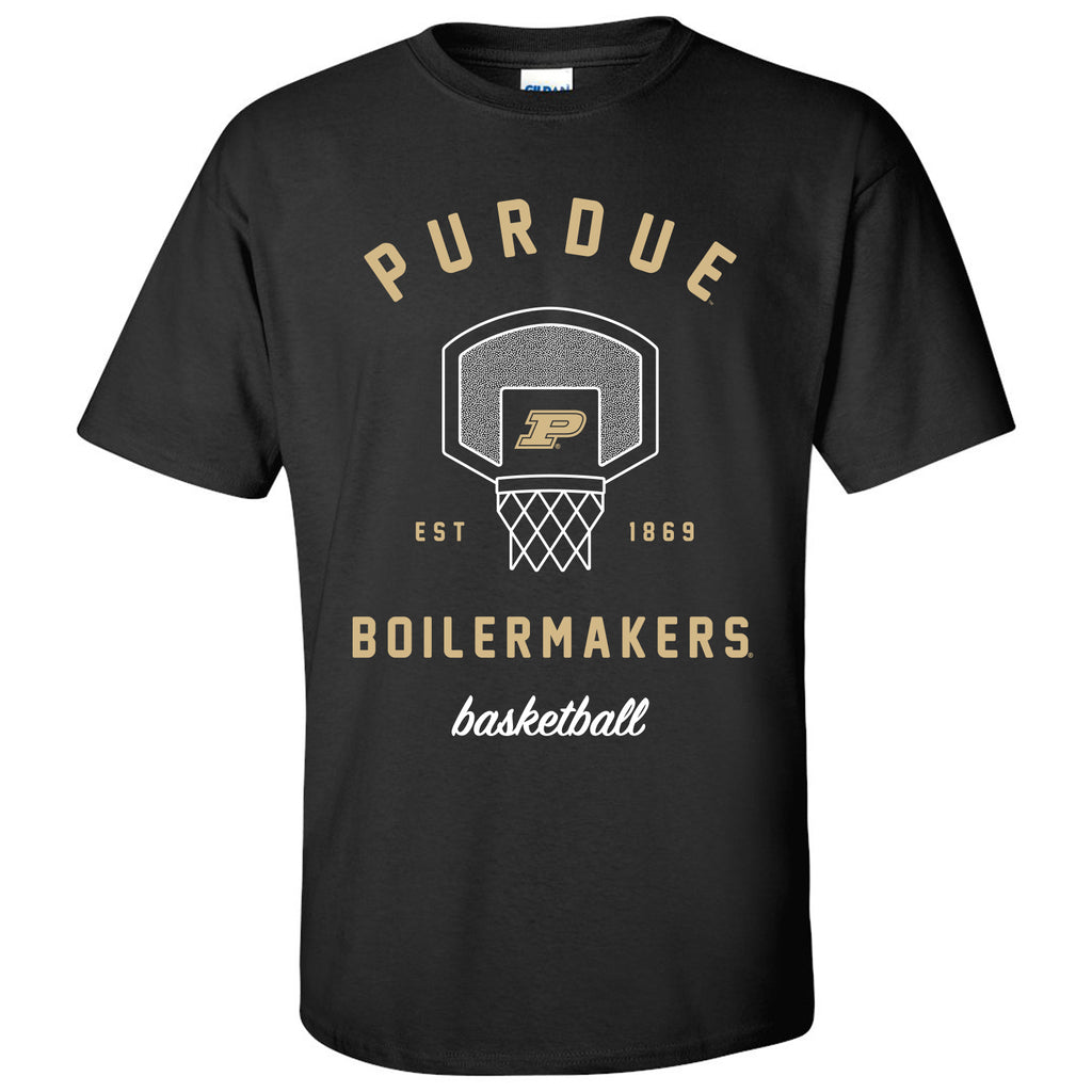 Purdue University Boilermakers Basketball Net Short Sleeve T-Shirt - B ...