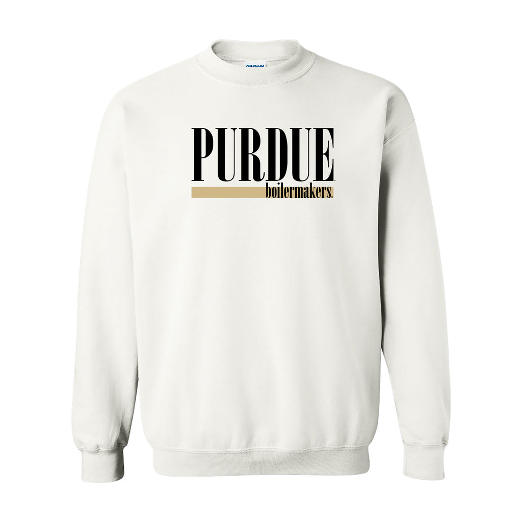 Purdue University Boilermakers Boldline Basic Cotton Crewneck Sweatshi ...