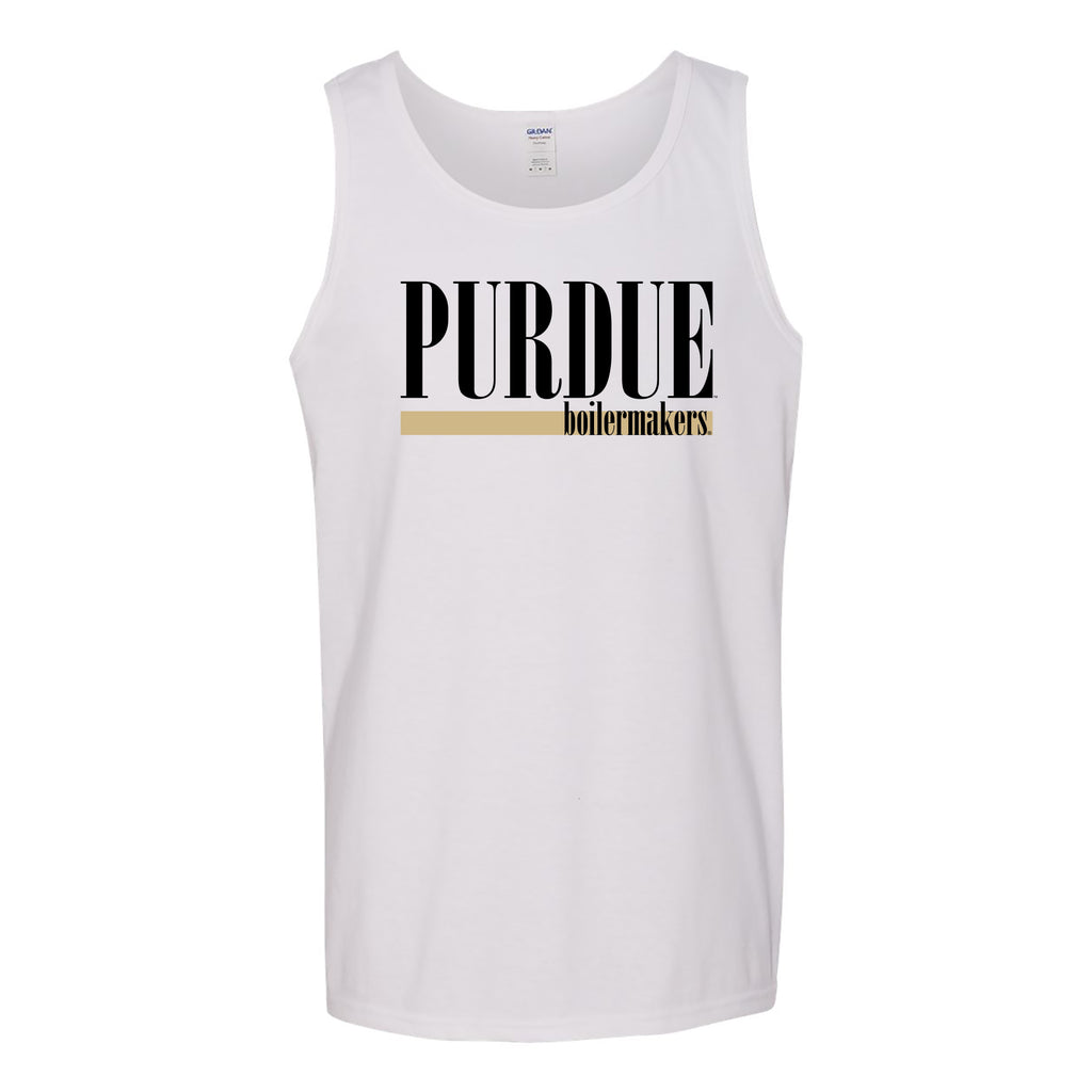 Purdue University Boilermakers Boldline Basic Cotton Tank Top - White ...