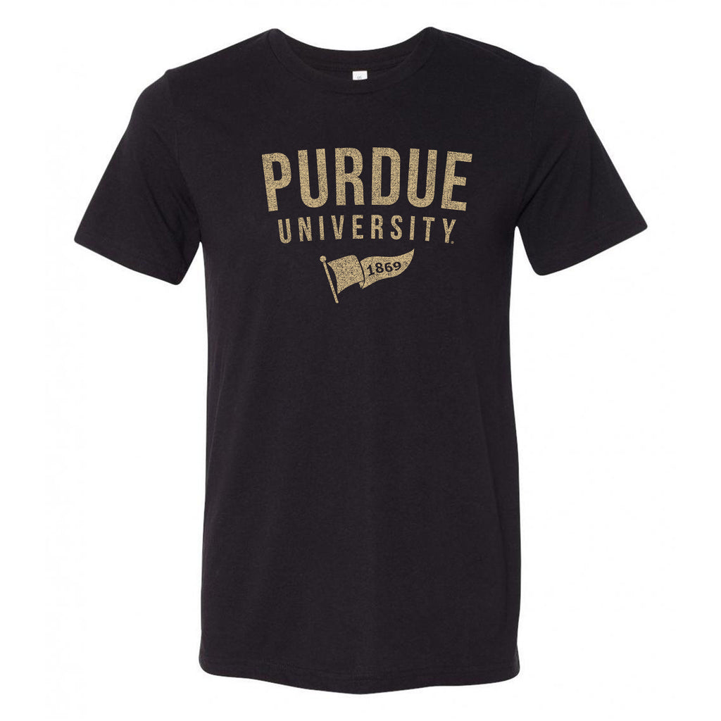 Purdue University Boilermakers 1869 Banner Canvas Short Sleeve Triblen ...