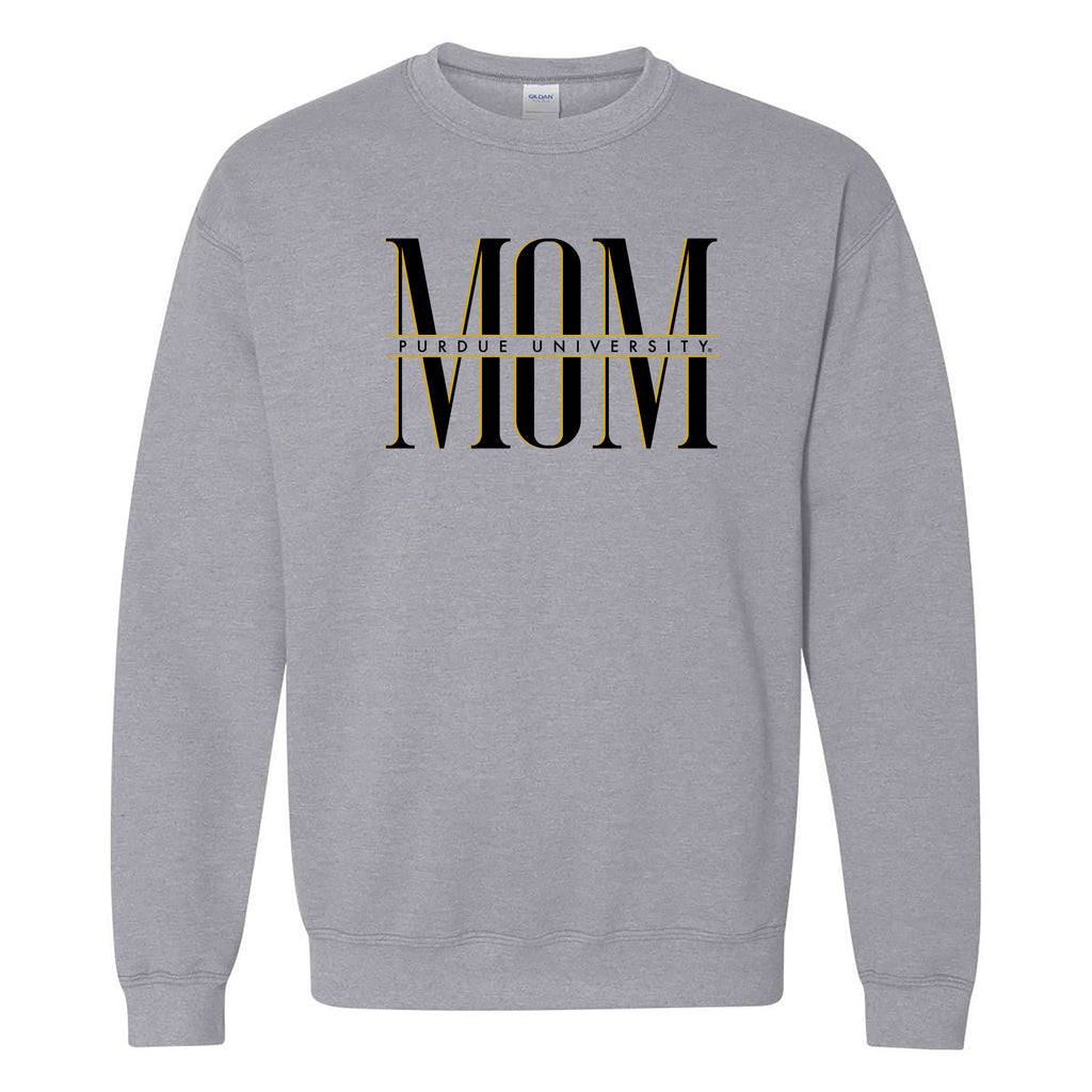 Purdue Classic Mom Crewneck - Sport Grey – Underground Printing