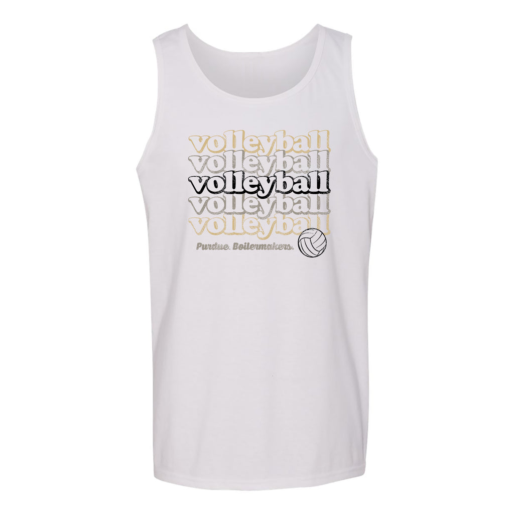 Purdue Boilermakers Volleyball Repeat Tank Top - White – Underground ...