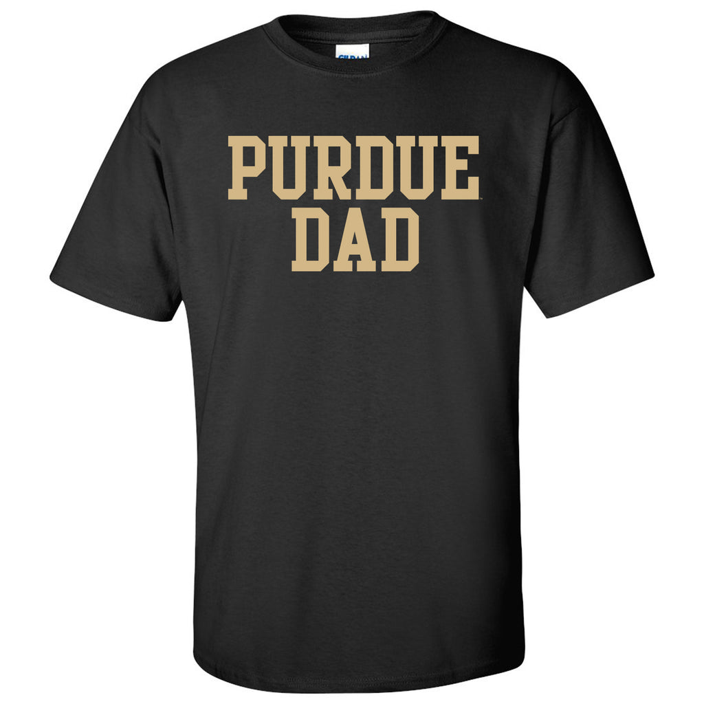 Purdue University Boilermakers Basic Block Dad Basic Sleeve T Shirt ...