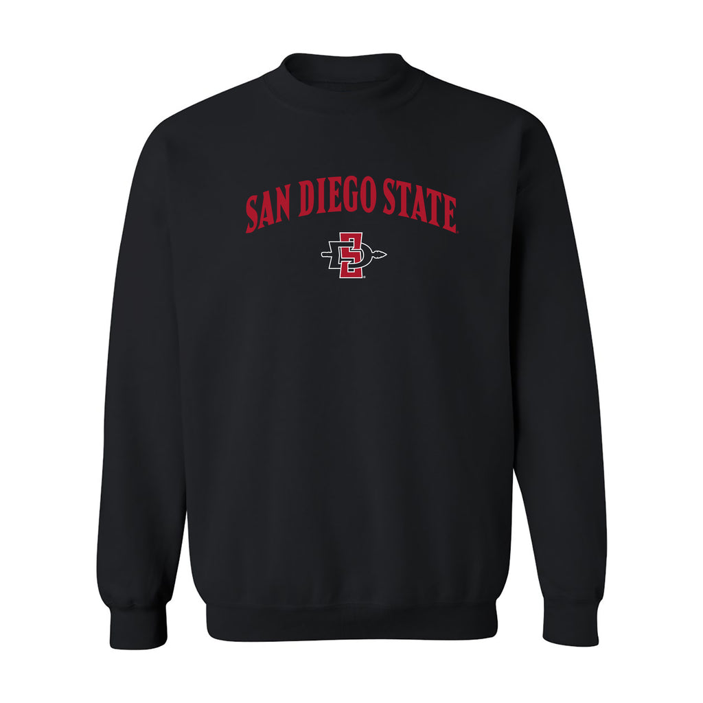 San Diego State Aztecs Arch Logo Crewneck Sweatshirt - Black ...