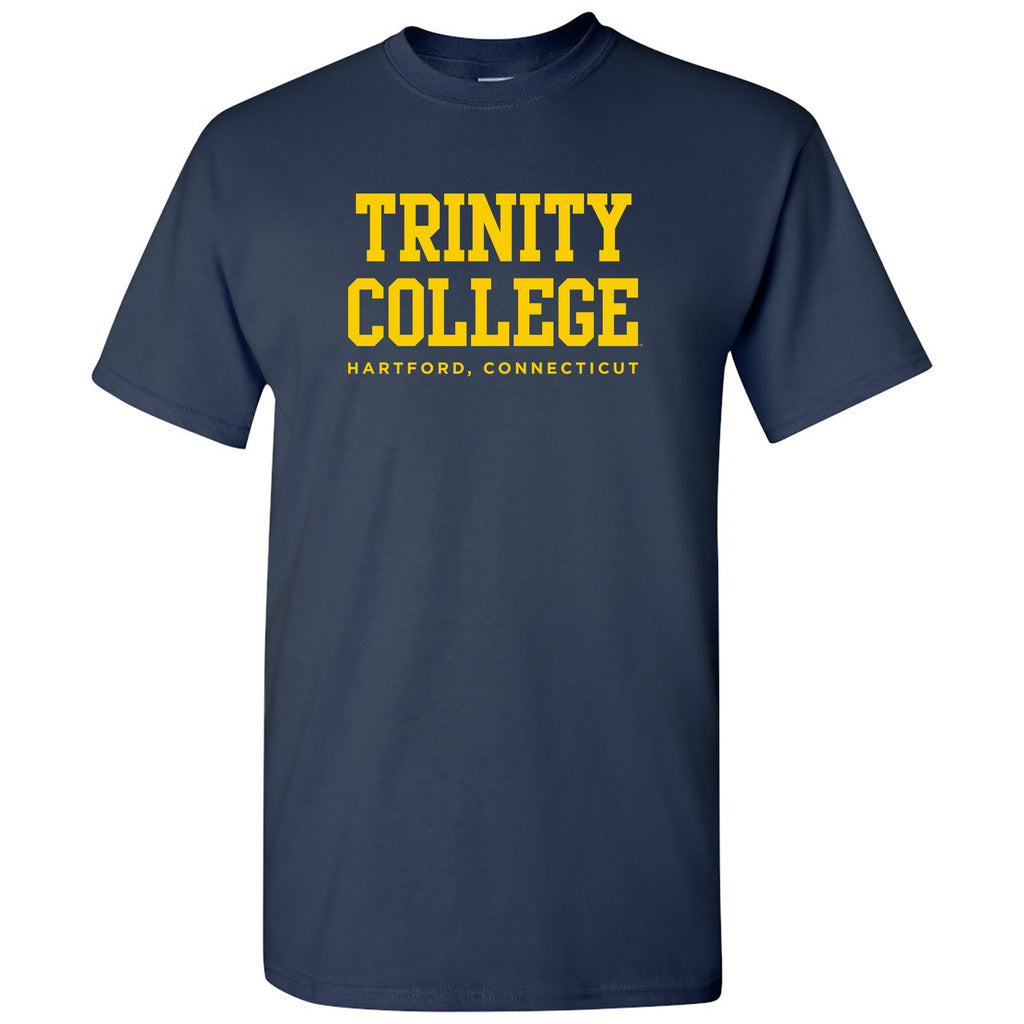 Trinity College Bantams Basic Block Cotton Short Sleeve T Shirt - Navy ...