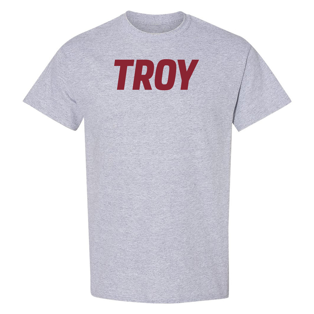 Troy Trojans Basic Block T Shirt - Sport Grey – Underground Printing