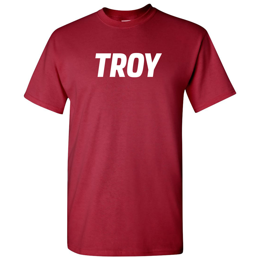 Troy University Trojans Basic Block Cotton T-Shirt - Cardinal ...