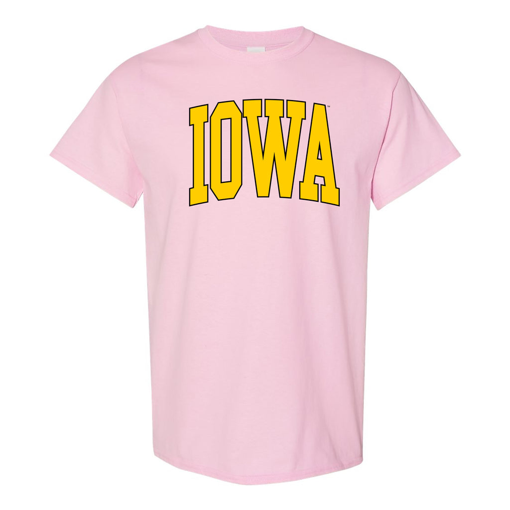 The University of Iowa Hawkeyes Mega Arch T-Shirt - Light Pink ...