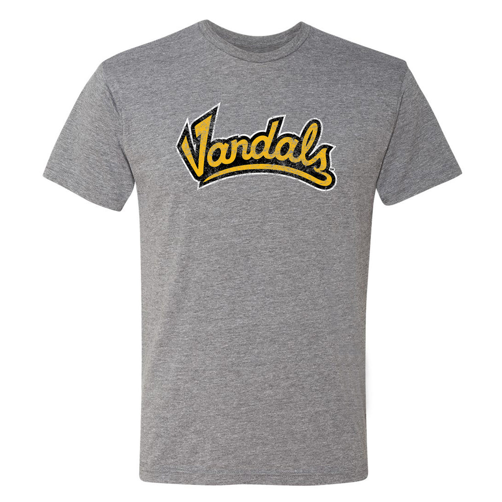 Idaho Vandals Script Logo Triblend T Shirt - Premium Heather ...
