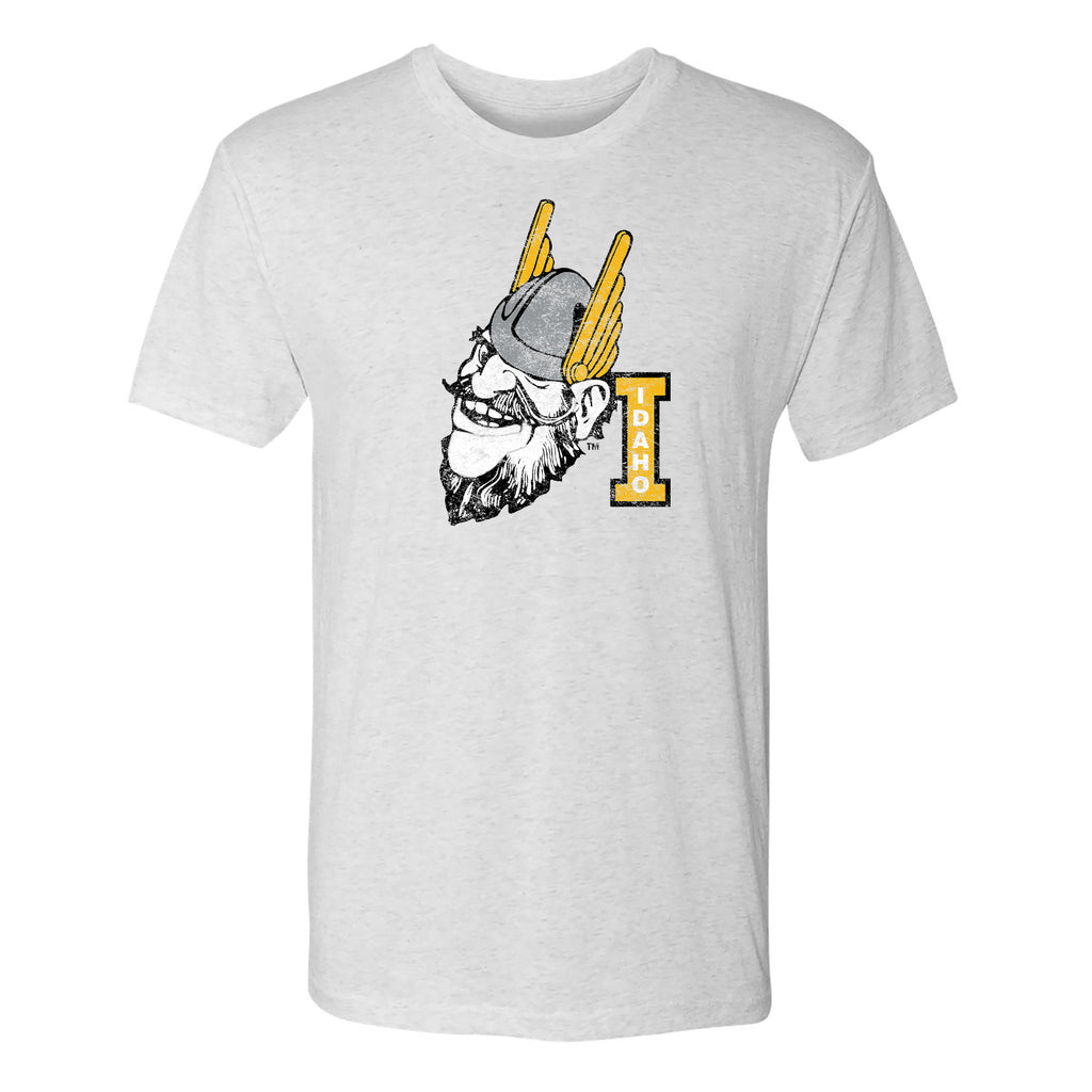 Idaho Vandals Vintage Joe Vandal Triblend T Shirt - Heather White ...