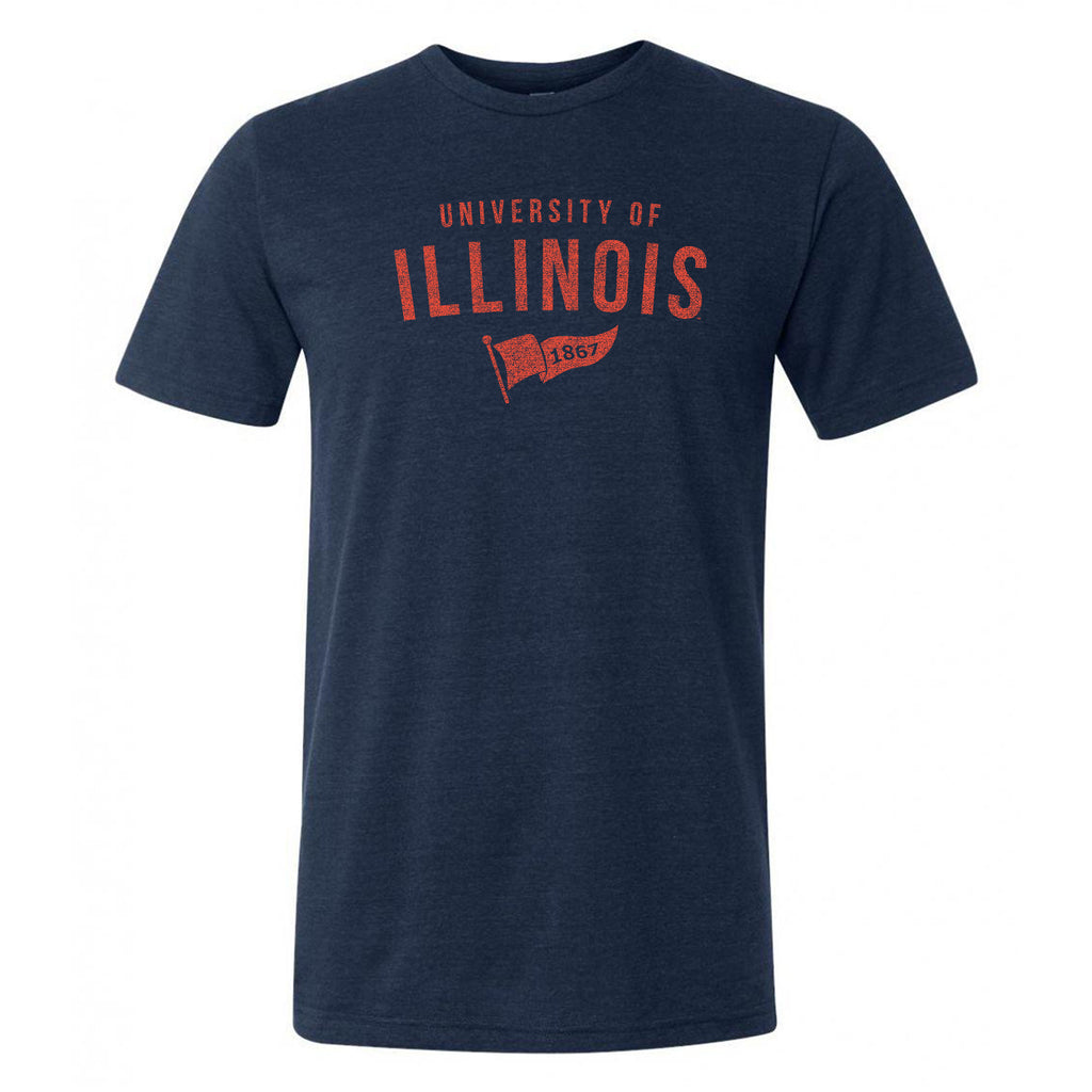 University of Illinois Fighting Illini 1867 Banner Canvas Short Sleeve ...