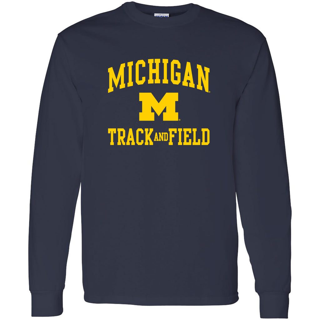 University of Michigan Wolverines Arch Logo Track & Field Long Sleeve ...