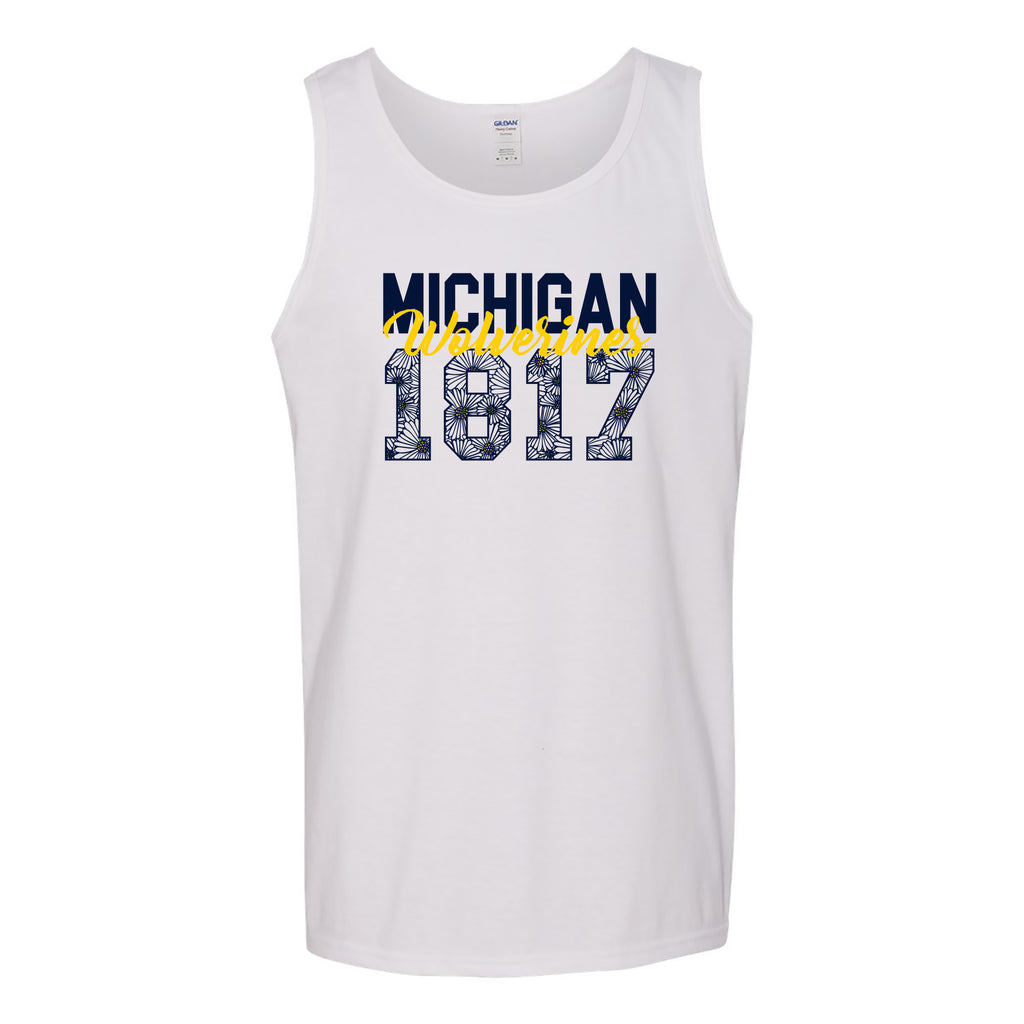 University of Michigan Wolverines Flower Power Tank Top - White ...