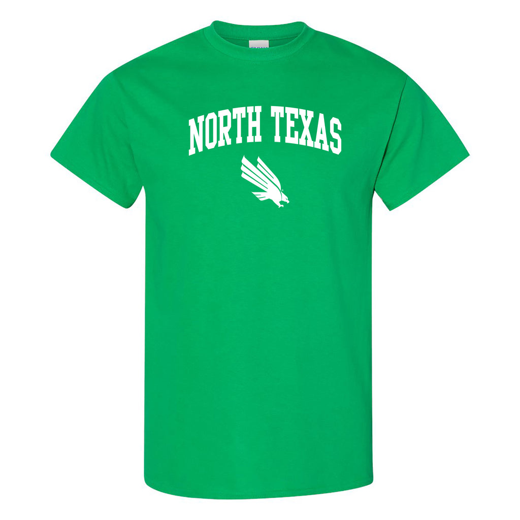 University of North Texas Mean Green Arch Logo Cotton T-Shirt - Irish ...