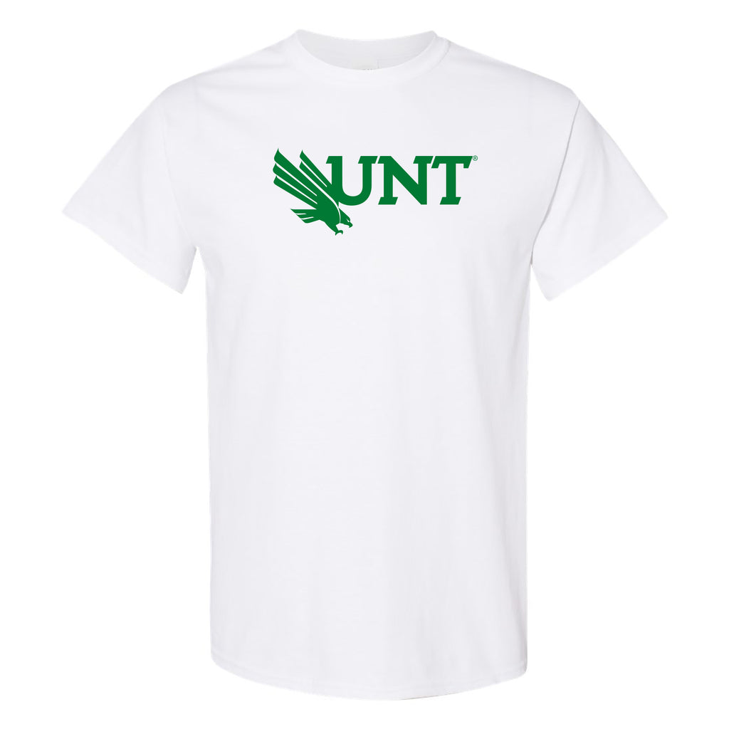 University of North Texas Mean Green Primary Logo Cotton T-Shirt - Whi ...