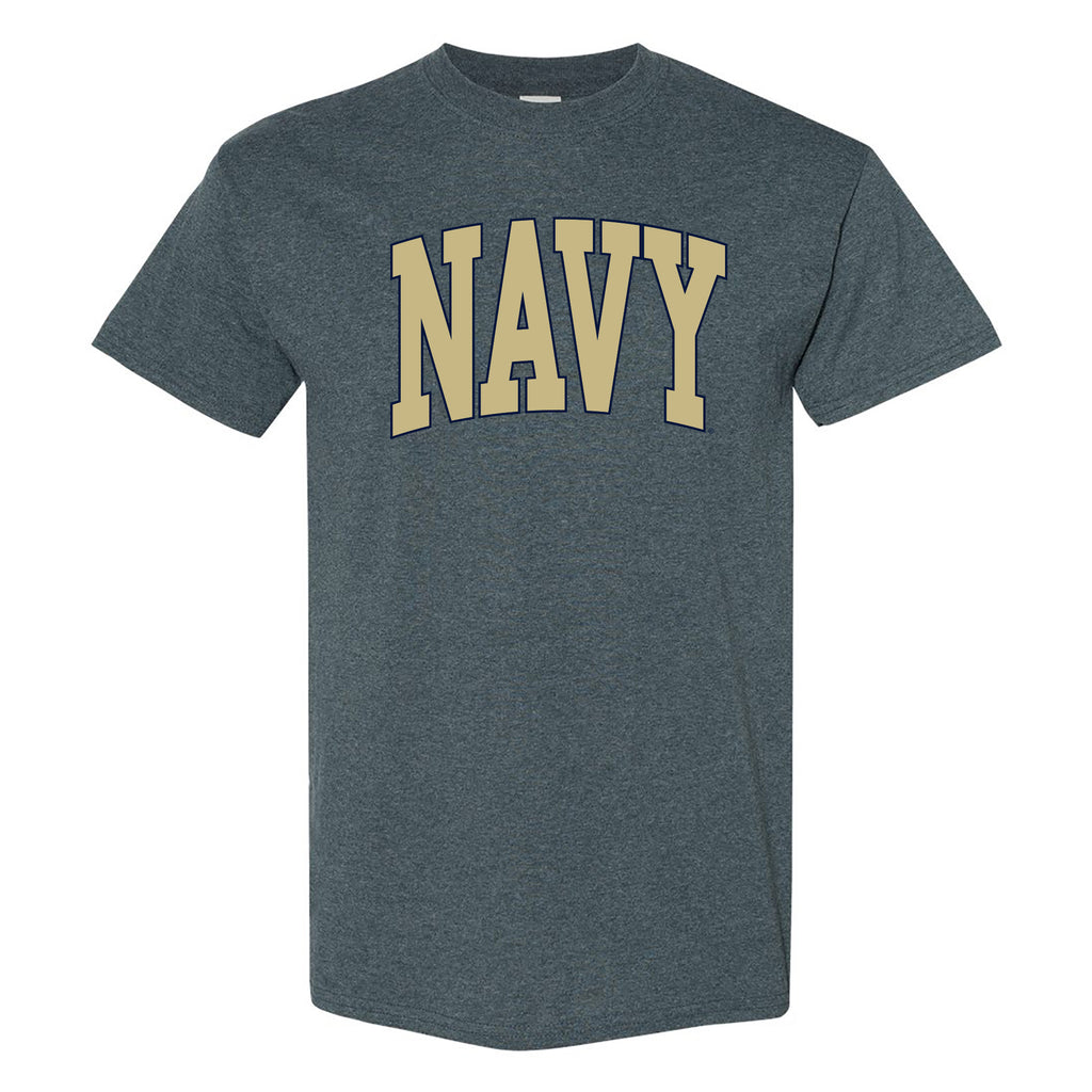 US Naval Academy Midshipmen Mega Arch T-Shirt - Dark Heather ...